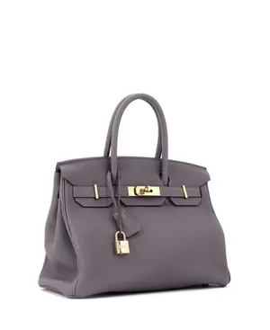 Hermès Birkin 30 Handbag Grey Togo With Rose Gold Hardware - Etain