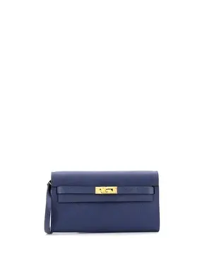 Hermès Kelly To Go Wallet Epsom - Blue