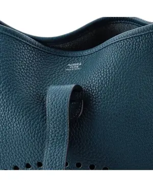Hermès Gm Evelyne Bag Gen Iii Clemence - Blue