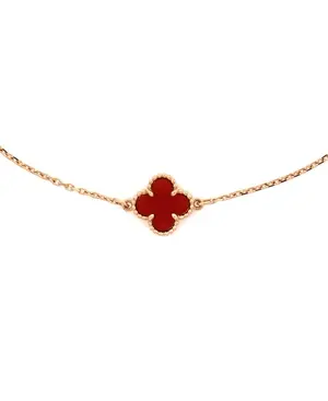 VAN CLEEF & ARPELS Sweet Alhambra Bracelet 18k Rose Gold And Carnelian
