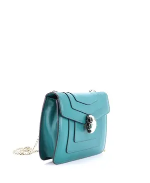 BVLGARI Small Serpenti Forever Square Shoulder Bag Leather