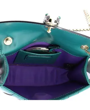 BVLGARI Small Serpenti Forever Square Shoulder Bag Leather