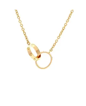 CARTIER Love Interlocking Necklace 18k Gold, 17.25
