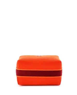 Hermès Pm Bride-a-brac Travel Case Toile - Orange