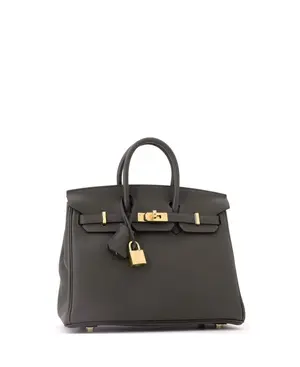 Hermès Birkin 25 Handbag Green Togo With Gold Hardware - Vert Bronze