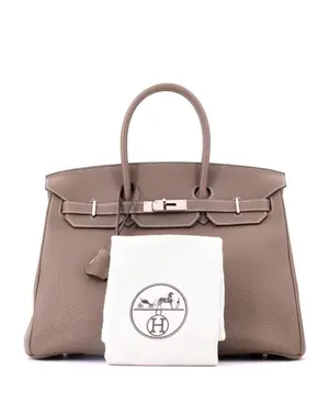 Hermès Birkin 35 Handbag Grey Togo With Palladium Hardware - Etoupe