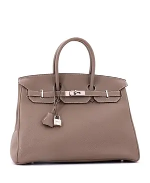 Hermès Birkin 35 Handbag Grey Togo With Palladium Hardware - Etoupe