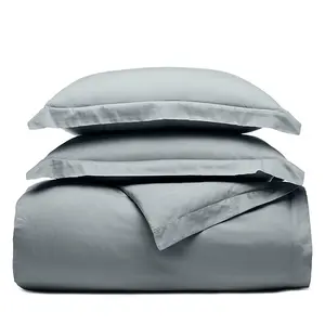 BOLL & BRANCH Signature Organic Cotton Hemmed Duvet Cover Set, Full/queen - Bluestone