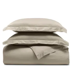 BOLL & BRANCH Signature Organic Cotton Hemmed Duvet Set, King/california King Oak