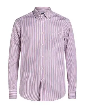 Paul & Shark Man Shirt Burgundy Size 16 Cotton Red