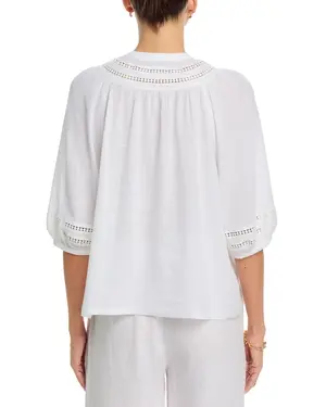 Rails Theia Linen Blend Top - White