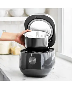 GREENPAN Bistro Carb-reducing Rice Cooker, 8 Cup - Graphite