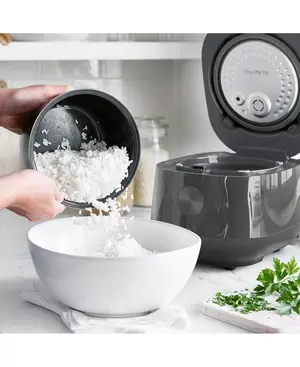 GREENPAN Bistro Carb-reducing Rice Cooker, 8 Cup - Graphite