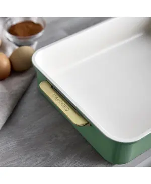 GREENPAN Reserve Healthy Ceramic Nonstick Bakeware, Rectangular Cake Pan - Sage
