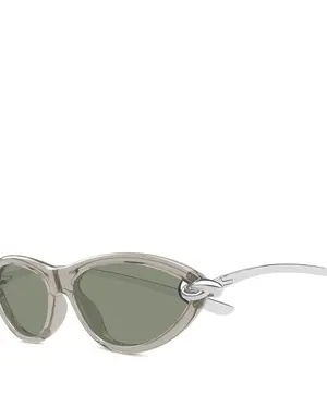 Bottega Veneta Cat Eye Sunglasses, 56mm - Beige