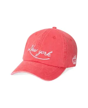 Junk Food Clothing New York Embroidered Baseball Cap - Red