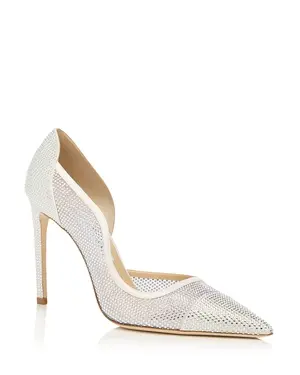 JIMMY CHOO Brigitte 100 Pumps - Ivory/crystal