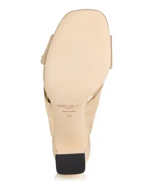 JIMMY CHOO Rafi Block Heel Sandals - Gold