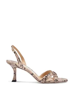 JIMMY CHOO Elsy 70 Slingback Sandals - Chai