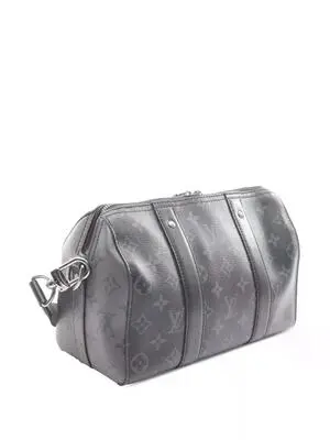 LOUIS VUITTON Monogram Eclipse City Keepall Crossbody Bag - Black