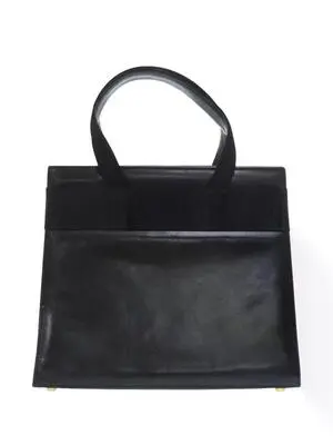 FERRAGAMO Leather Vara Bow Satchel - Black
