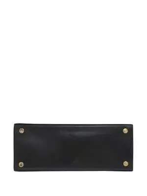 FERRAGAMO Leather Vara Bow Satchel - Black