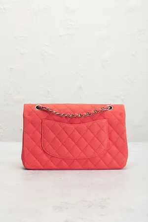 Chanel Classic Double Flap Bag In Cowhide - Coral