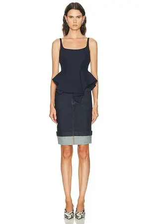 Khaite Loa Asymmetrical Ruffle Hem Top