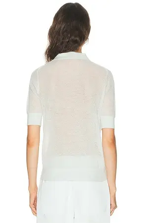 TWP Open Stitch Slim Polo Top