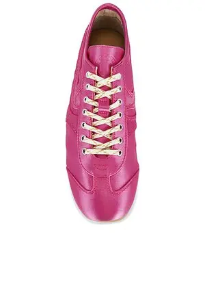 Dries Van Noten Satin Lace-up Sneakers - Fuchsia
