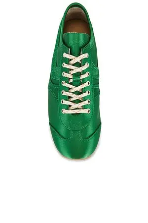 Dries Van Noten Satin Lace-up Sneakers - Green