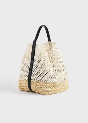 TOTEME Belted Raffia Tote