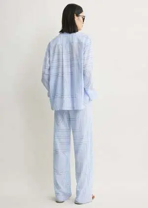 TOTEME Monogram Sheer Cotton-blend Shirt