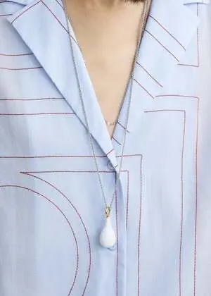 TOTEME Monogram Sheer Cotton-blend Shirt