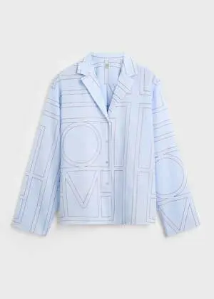 TOTEME Monogram Sheer Cotton-blend Shirt