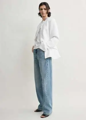 TOTEME Jacquard Cotton Jacket With Sculptural Shoulders - White