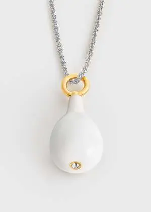 TOTEME Crystal Drop Necklace - White