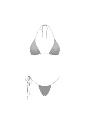 DEAR LOVER Triangle Bikini Set - Grey