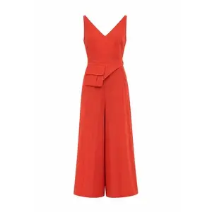 MIRIMALIST Onyx Loose Jumpsuit - Red
