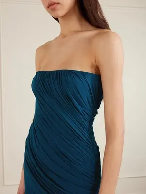 Alex Perry Strapless Draped Jersey Gown