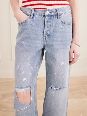 Still Here Painter Distressed Straight-leg Jeans