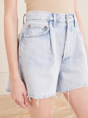 AGOLDE Rhoda Frayed Organic Denim Shorts