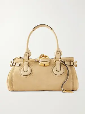 Chloé Paddington Suede Shoulder Bag - Neutrals