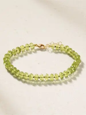 Jia Jia 14k Gold Peridot Beaded Bracelet - Green