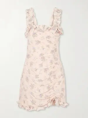 Alessandra Rich Floral-print Silk Mini Dress