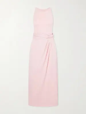 Another Tomorrow Stretch-jersey Midi Dress - Pink