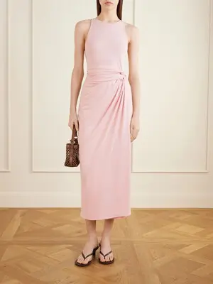 Another Tomorrow Stretch-jersey Midi Dress