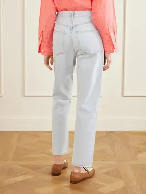 AGOLDE 90's Crop' Mid-rise Straight-leg Organic Jeans