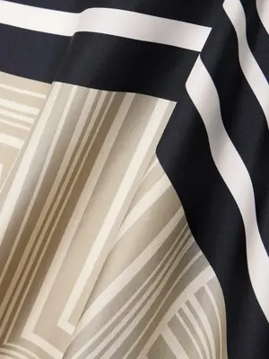 JOSEPH Nixie Striped Silk Satin-twill Pareo