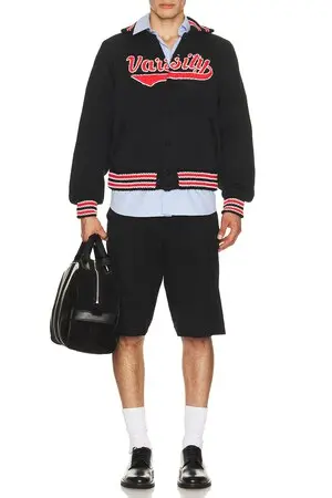 RICE NINE TEN Knitted Varsity Jacket